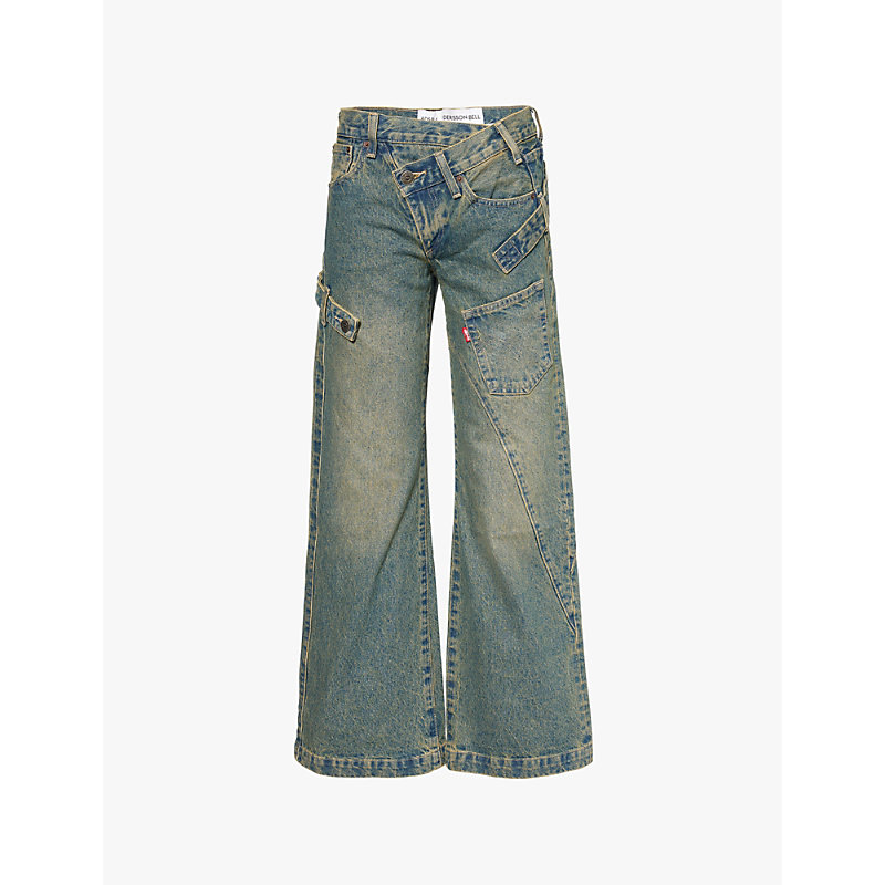 Levi'S X Adsb Andersson Bell Overlay Faded-Wash Wide-Leg Mid-Rise